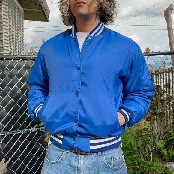 swingster | Jackets & Coats | Vtg Bomber Jacket Swingster Blue Made In ...